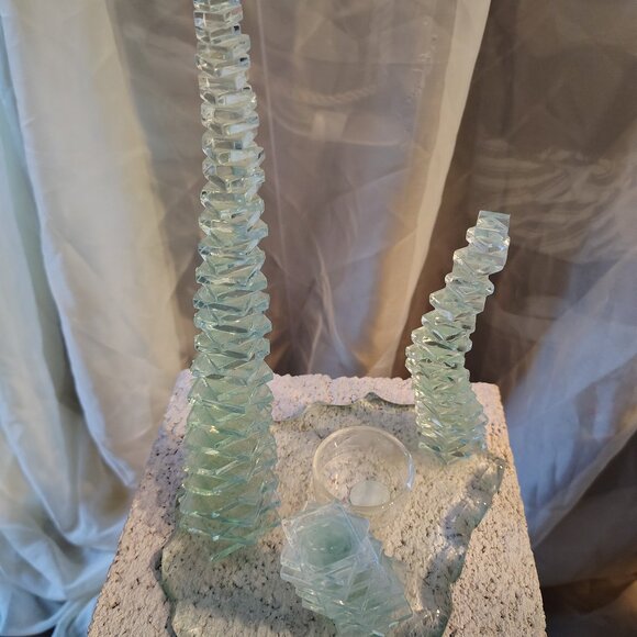 Penco | Art | Penco Stacked Glass Pale Green Arizona Saguaro Cactus ...